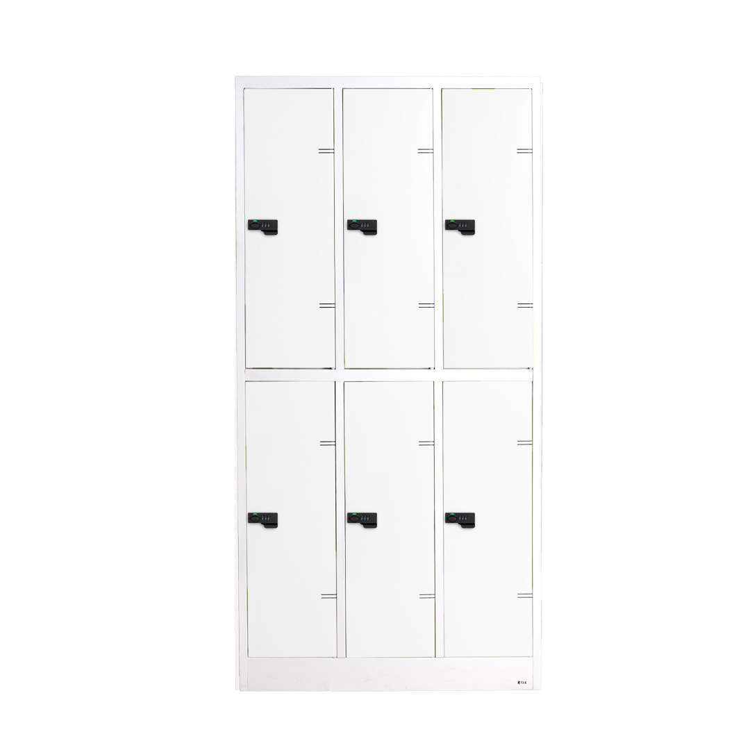 KOL 6-Door Locker Cabinet with combination Locks
