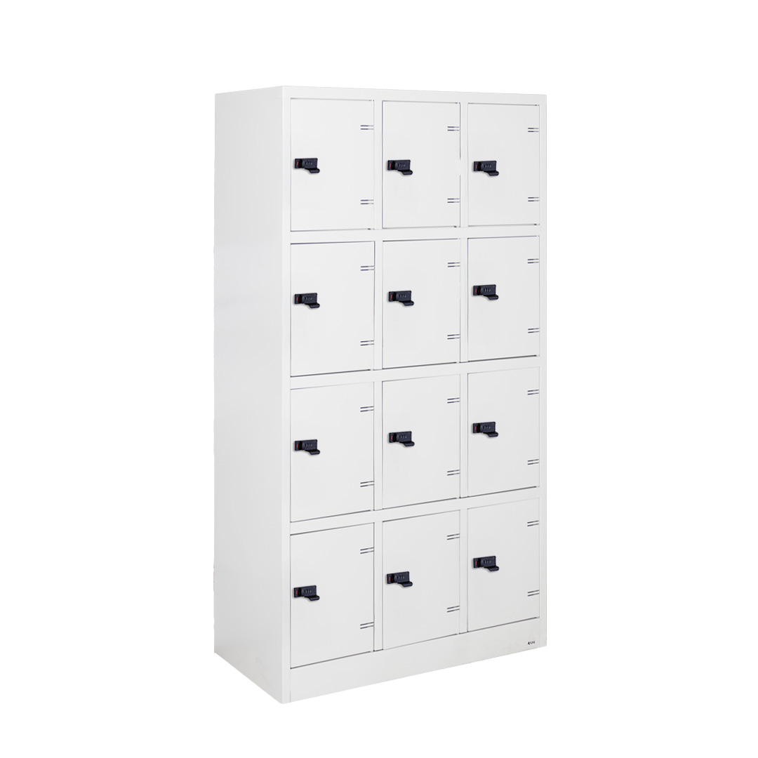 KOL 12-Door Locker Cabinet with combination lock per Compartment